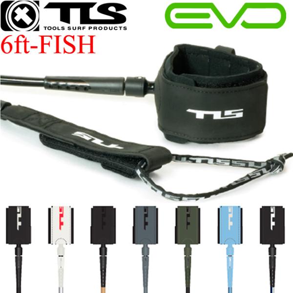 TLS FIVESTAR EVO LEASH FISH 6ft フィッシュボード対応「FIVESTAR（ファイブスター）」の進化版【EVO（エヴォ）】シリーズ。リーシュの金具部分がサーフボードに当たってキズにならないようレールセーバーを長め...