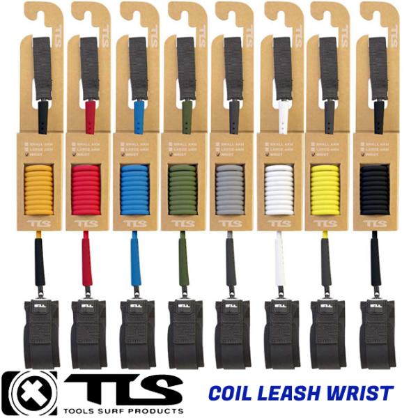 【TLS 5☆ BB COIL LEASH WRIST】・ボディーボード用・コイルリーシュコード・リストタイプ・ネオプレンカフインナー・スイベルにステンレスリング採用・スムーズな回転を実現するオリジナルスイベル構造・ストラップ2本付き＊ブラ...