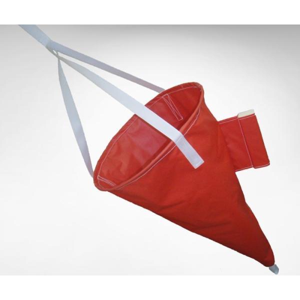 開口部にステンレスのワイヤが挿入されていますので投入後直ぐに効き目が分かる。開口部のステンレスワイヤとフロートにより微風でも利くように出来ています。１４ft〜１８ftくらいまでのインフレータボート・小型ボート・ジェットスキーなどに使用可能。...