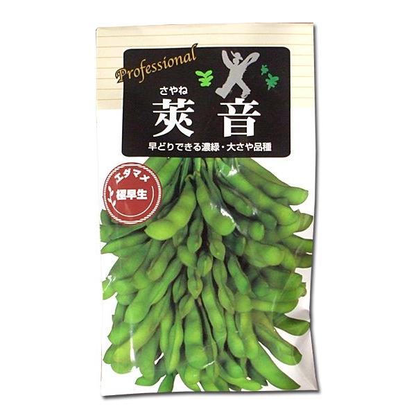 極早生品種では極濃緑色で最大級の大莢エダマメです。草姿コンパクトで、枝付出荷に向きます。