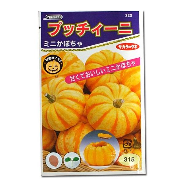 果実は200〜300gで、黄橙色の地肌にオレンジ色の縦縞模様が入るかわいいミニカボチャです。電子レンジで5〜10分加熱するだけで食べられ、肉質はやや粘質で独特の風味と甘味がありおいしいです。綺麗なので、料理の器や飾りかぼちゃとしても使えます。