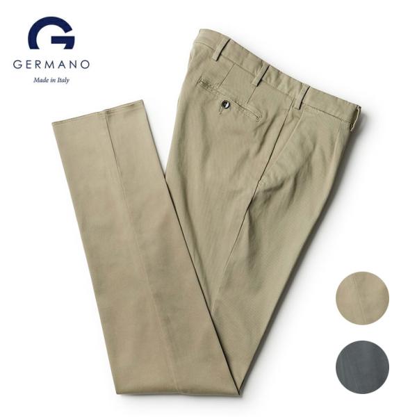 【商品コード】germano-g【ブランド】GERMANO / ジェルマーノ【モデル品番】TOKYO FIT 521G【生地品番】3918【素材】コットン98%、エラスタン2%【説明】トルコ産の上質なコットンを高密度に織り上げたツイル生地「...
