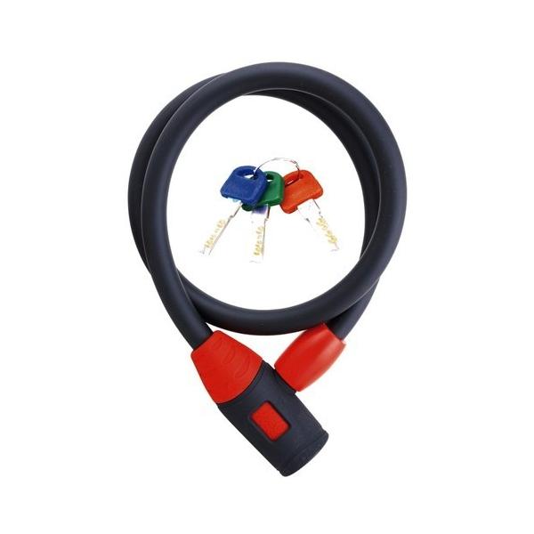 JC-048W ディンプル式ワイヤー錠ツートンでポップなデザイン。盗難防止効果の高いディンプルキー採用で自転車を守ります。車体にやさしい軟質仕上げ。鍵：ディンプルキー3本サイズ：φ10mm×600mm※店頭と同時出品しておりますので、売り切...