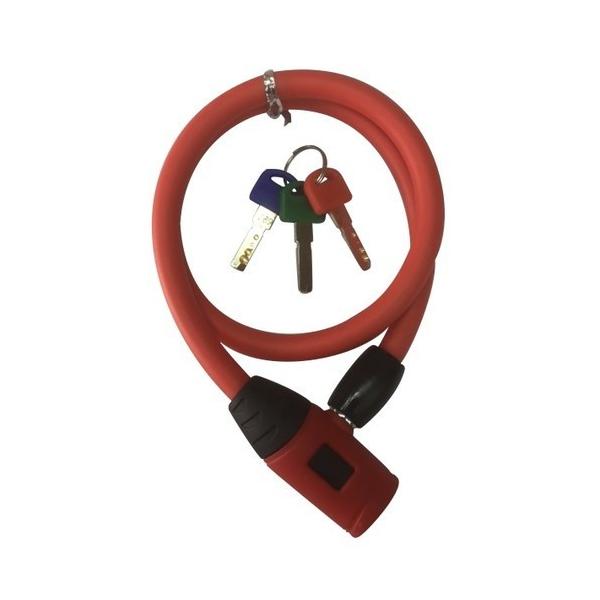 JC-048W ディンプル式ワイヤー錠ツートンでポップなデザイン。盗難防止効果の高いディンプルキー採用で自転車を守ります。車体にやさしい軟質仕上げ。鍵：ディンプルキー3本サイズ：φ10mm×600mm※店頭と同時出品しておりますので、売り切...