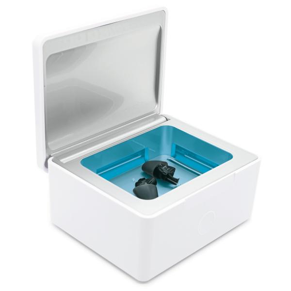 Vibe補聴器用除菌乾燥器パーフェクトドライラックスたったの30分。2つの機能で毎日を快適に。補聴器を長持ちさせるために、就寝前など、毎日のご使用をお勧めします。１．乾燥・除湿補聴器の故障原因の多くは、『汗』と『湿気』によるものです。パーフ...