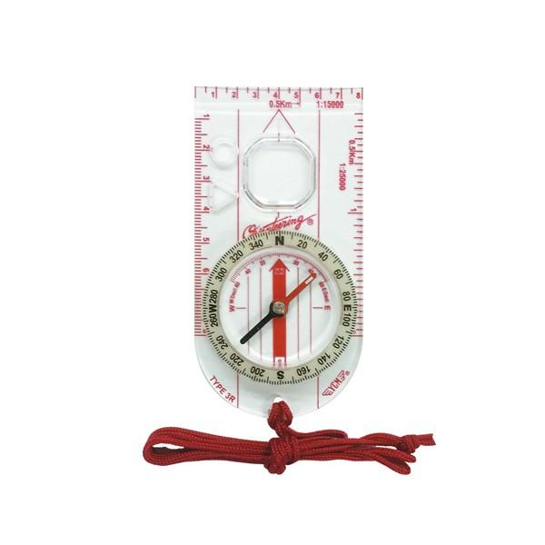 日本製のオイル入りオリエンテーリングコンパス指針とルミリングにはN夜光を使用しております。〇△のポストマーク付きです。サイズ：約105×54×10mm重量：約30g材質：アクリル樹脂使用温度：-20℃〜60℃右辺：縮尺1：25,000定規（...