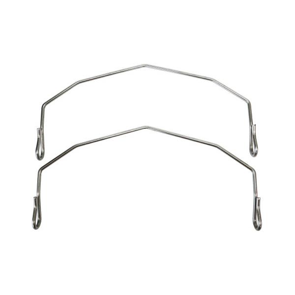 GORA OVENを焚き火などで使用する時に取付けできる着脱式のツルです。外形寸法：幅310×高さ150×太さ5mm（1本のサイズ）重量：94g x 2本材質：ステンレス