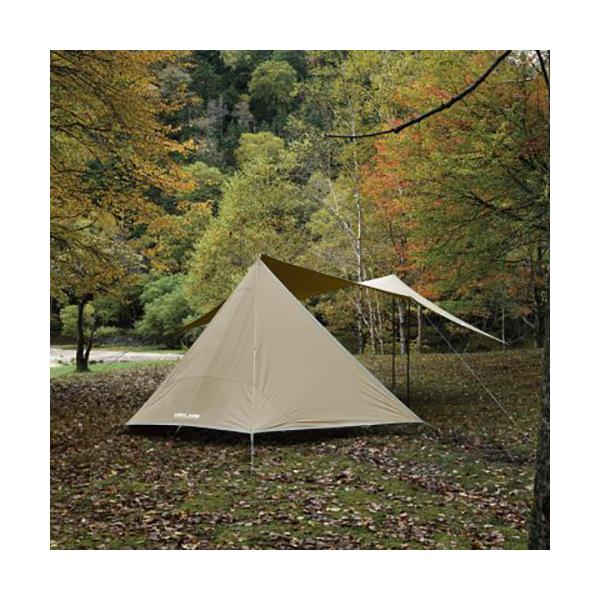 REVOタープII TC/TANとマッチングスペースが拡がる。※ポール、ペグ、ハンマーは付属しておりません。※ポールは240、260、280cmに対応しております。※推奨ペグ：パワーペグSUS 300×5本。※防炎加工ではないので、直接火の...