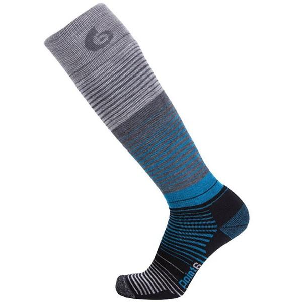 スキーブレンドは、ボリューム、快適さ、暖かさを追加する足と脚全体を囲むクッションを備えています。寒い日のスキーに素晴らしい！素材：ウール74% スパンデックス4% ナイロン22%