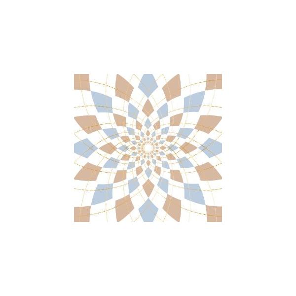 『商品情報』カラー：ミルクティー×ライトグレイッシュブルー規格：A3印刷範囲：縦26cm×横40cm推奨焼成温度：800度商品画像右側のダイヤのサイズ：約3cm×2.5cmアルファベット、ライン、点線ラインはメタリックゴールド電子レンジ使用...