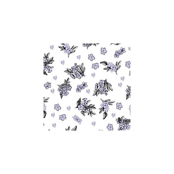 『商品情報』カラー：ブルー規格：A3印刷範囲：縦26cm×横40cm推奨焼成温度：800度『商品紹介』お花の部分にのみワンポイントで色付けした、手書きタッチが可愛い小さなお花の総柄です。見てるだけでもハッピーになれるような気持ちからHAPP...