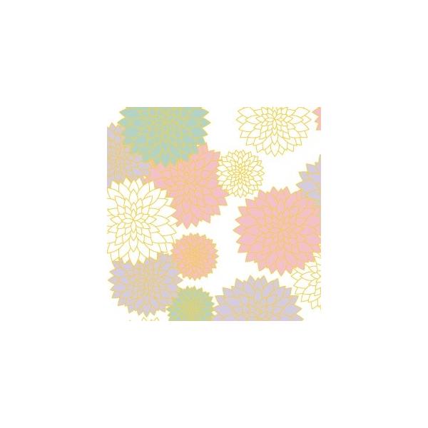 『商品情報』カラー：マカロン規格：A3印刷範囲：縦26cm×横40cm推奨焼成温度：800度『商品紹介』お花の縁はメタリックゴールド(電子レンジ可)です。キラキラしていて綺麗です。柔らかなマカロンカラーのお花に、ゴールドのラインが際立ってお...