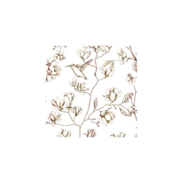 『商品情報』カラー：ブライトゴールド規格：A3印刷範囲：縦26cm×横40cm推奨焼成温度：800度レンジ対応金を使用しているため、電子レンジ可『商品紹介』繊細なデッサン画で高級感がありながら、数種類の花々と美しく舞う鳥を上品に仕上げました...