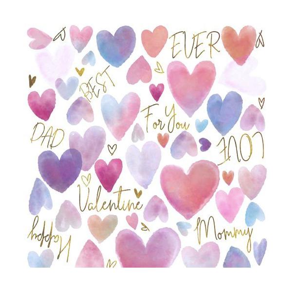 『商品情報』カラー：カラフル規格：A4印刷範囲：縦18cm×横26cm推奨焼成温度：800度電子レンジ対応『商品紹介』淡い水彩画風の色合いで柔らかな手描き風に大小様々なハート模様とゴールドで英語のメッセージを描いた転写紙です。メッセージは「...