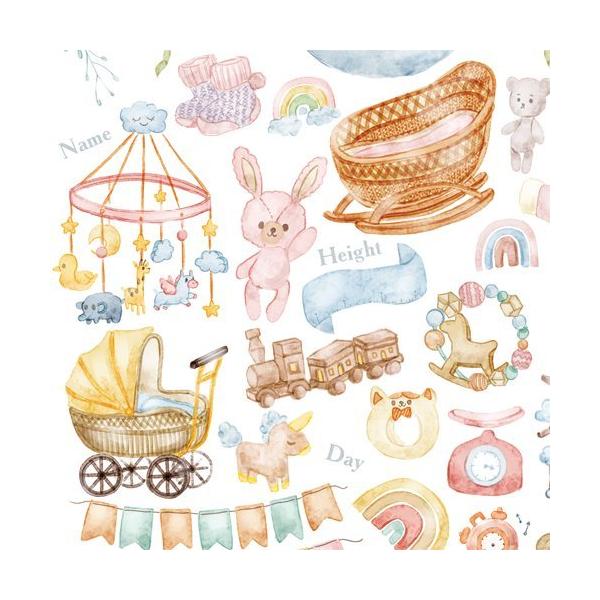 『商品情報』規格：A4印刷範囲：縦18cm×横26cm推奨焼成温度：800度【ABOUT PRODUCT】赤ちゃんやそのお母さんが思わず笑顔になるような絵柄をイメージして可愛らしくパステル調の優しい色味で水彩風に描いた転写紙です。眠っている...