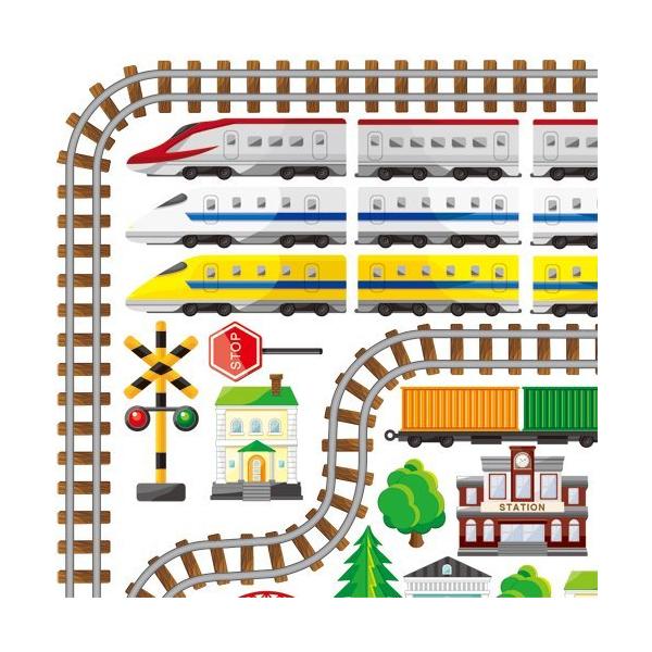 『商品情報』規格：A4印刷範囲：縦18cm×横26cm推奨焼成温度：800度【ABOUT PRODUCT】お子様が大好きな電車・新幹線・線路・トンネル・踏切・駅・橋等を可愛らしいタッチでPOPな色使いでカラフルに描きました！電車好きなお子様...