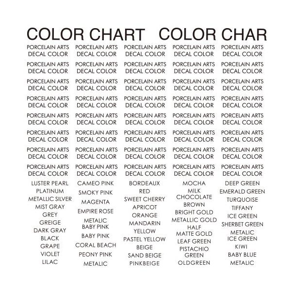 『商品情報』★COLOR CHART NAME(カラーチャート・ネーム)★規格：A5推奨焼成温度：800度印刷範囲：縦12.5cm×横17.5cm『商品紹介』お教室などのカラー見本の「チャートネーム」にお使いください。COLOR CHART...