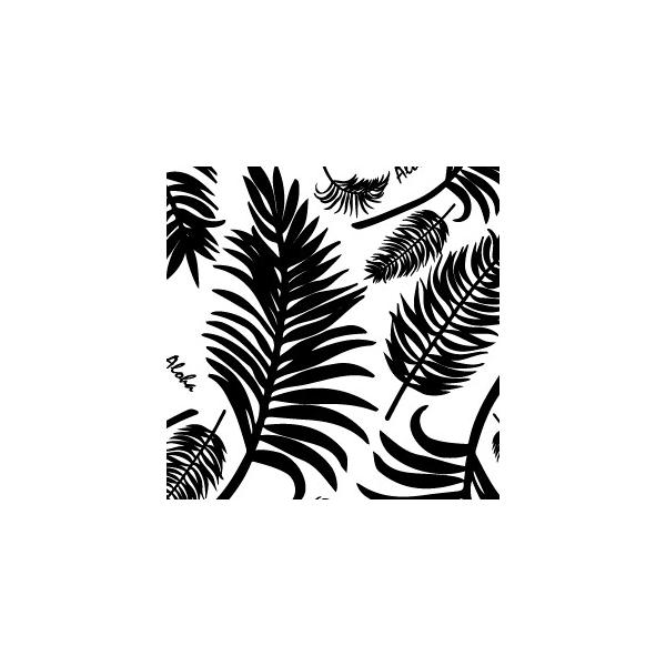 『商品情報』規格：A4印刷範囲：縦18cm×横26cm推奨焼成温度：800度葉っぱの高さ、最大約4cm・最小約2.5cmとなります。『商品紹介』大きなヤシの葉をイメージした、ハワイアン風のポーセリンアート転写紙です。カラーはシックな「ブラッ...