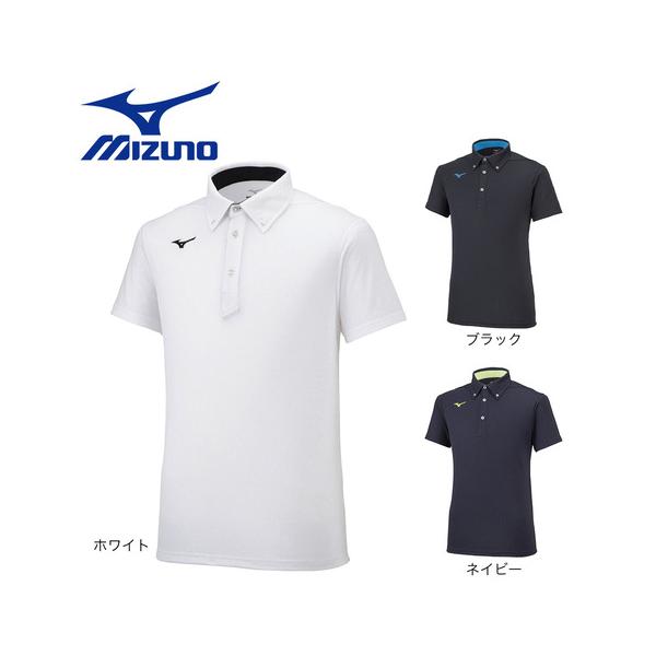 ミズノ MIZUNO スーパースポーツゼビオ ゼビオ Super Sports XEBIO スポーツカットソー 半袖ポロシャツ Men's Mens メンズ めんず 男性 白 ホワイト スポーツウェア トレーニングウェア 運動着 ルームウェ...