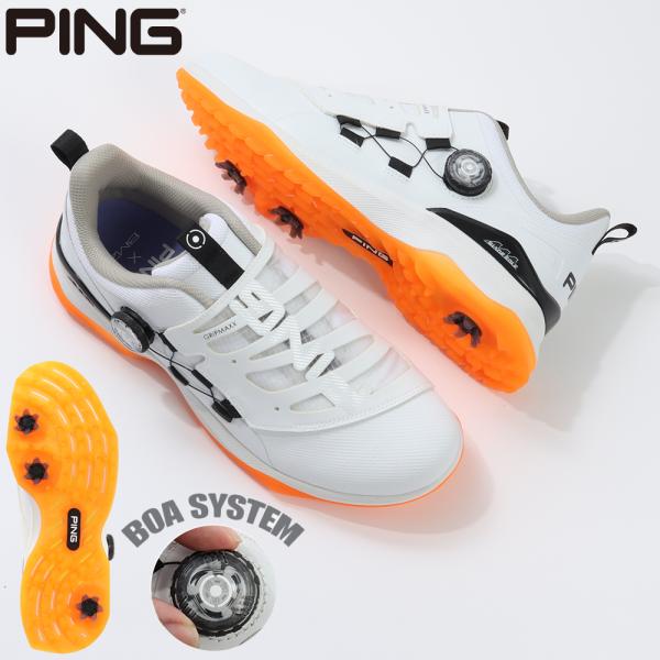 ピン PING ヴィクトリアゴルフ ビクトリアゴルフ Victoria Golf ゴルフシューズ 靴 レギュラーピン Men's Mens メンズ めんず 男性 父の日 白 オレンジ 2月おすすめ_メンズシューズ_250201 3月おすすめ...