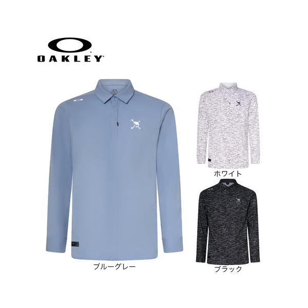 オークリー OAKLEY ヴィクトリアゴルフ ビクトリアゴルフ Victoria Golf ゴルフニット ゴルフウェア トップス 長袖ポロシャツ Men's Mens メンズ めんず 男性 メンズウェア ゴルフウェアメンズ 黒 ブラック 2...