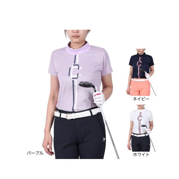 2025年春夏モデル 2025ssmodel クランク CLUNK ヴィクトリアゴルフ ビクトリアゴルフ Victoria Golf ゴルフニット ゴルフウェア トップス 半袖ハイネック Lady's Ladys レディース れでぃーす 女...