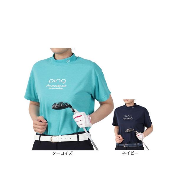 2025年春夏モデル 2025ssmodel ピン PING ヴィクトリアゴルフ ビクトリアゴルフ Victoria Golf ゴルフニット ゴルフウェア トップス 半袖ハイネック Lady's Ladys レディース れでぃーす 女性 モ...