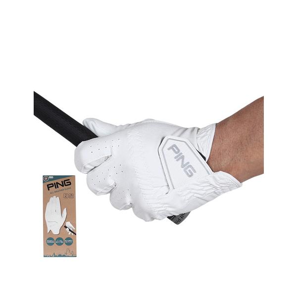 ピン PING ヴィクトリアゴルフ ビクトリアゴルフ Victoria Golf ゴルフグローブ 左手用グローブ Men's Mens メンズ めんず 男性 合成皮革 白 ホワイト 白 ホワイト