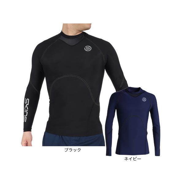 スキンズ SKINS スーパースポーツゼビオ ゼビオ Super Sports XEBIO マルチウエア 長袖ウェア Men's Mens メンズ めんず 男性 黒 ブラック スポーツウェア トレーニングウェア ランニング コンプレッション...