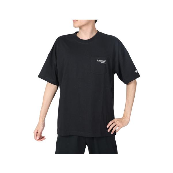 エレメント ELEMENT スーパースポーツゼビオ ゼビオ Super Sports XEBIO アクションウエア Tシャツ Men's Mens メンズ めんず 男性 半袖 トップス 黒 ブラック 通勤 通学 普段着 部屋着 ルームウェア...