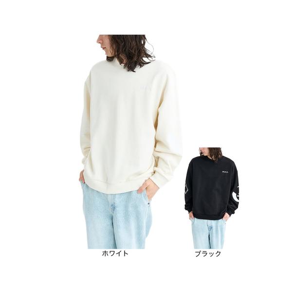 ルーカ RVCA スーパースポーツゼビオ ゼビオ Super Sports XEBIO アクションウエア スウェットシャツ Men's Mens メンズ めんず 男性  白 ホワイト  部活 クラブ 普段着  10888727901 BF0...