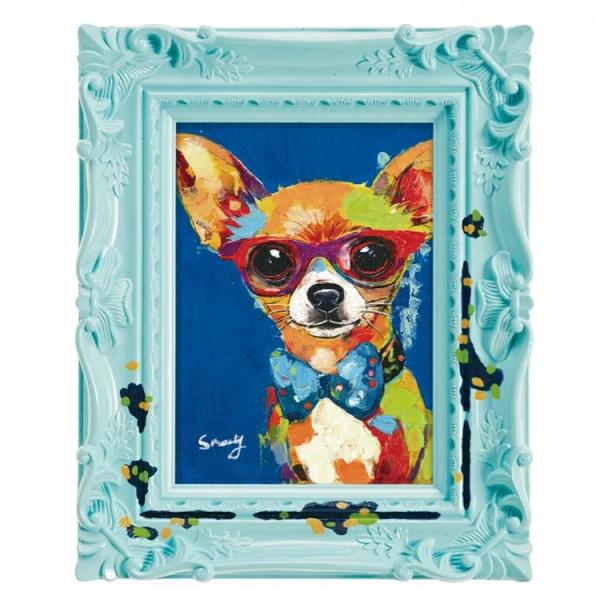 キャンバスにひとつひとつハンドペイントが施されたアートに樹脂フレームをセットしたアートフレーム。絵と額がセットになった商品です。バリエーション豊かなアートをお楽しみ頂けます。【外寸サイズ】横幅20×高さ24.5×奥行き3.5cm【材質】キャ...