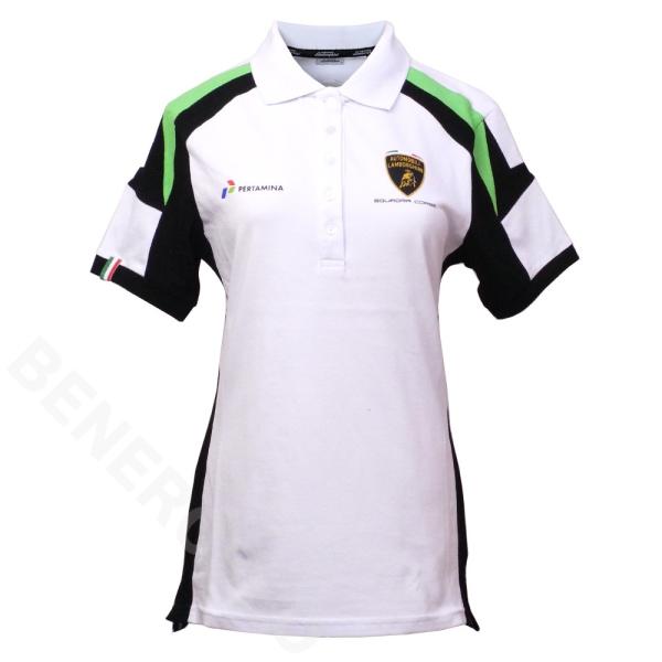 ランボルギーニのモータースポーツ部門「Squadra Corse」（スクアドラ・コルセ）のウェアシリーズ。サイズ（cm）XS 着丈 61 身幅 36 肩幅 36 袖丈 19S　着丈 63 身幅 37 肩幅 38 袖丈 19M　着丈 64 身...