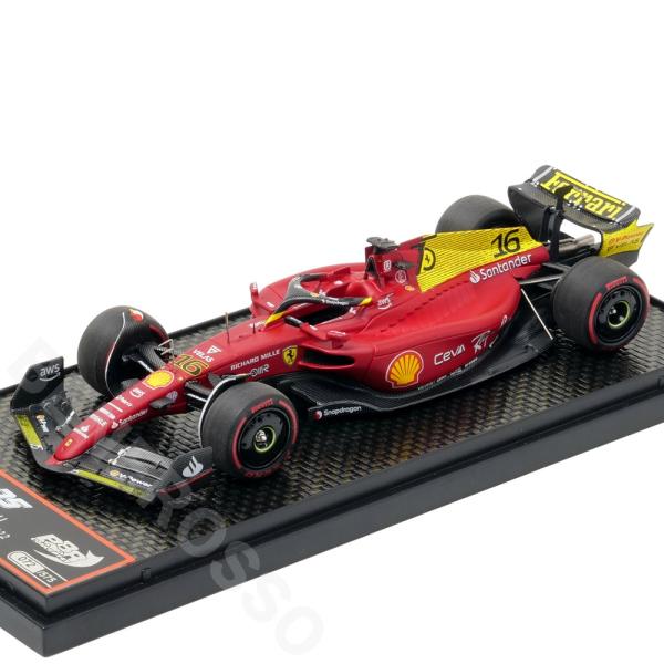 1/43スケールのBBR MODELS製のモデルカー。・グランプリ：2022年 イタリアGP・マシン名　：Ferrari F1-75・ドライバー：シャルル・ルクレール・タイヤ　　：ソフト■スペック対象年齢：18歳以上メーカー：BBR Con...