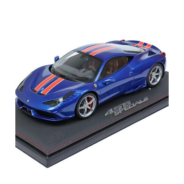 ■商品スペック対象年齢：18歳以上メーカー：BBR MODELS（レジン製）ボディカラー：メタリックブルー可動ギミック：なし透明ケース：なしスケール：1/18台座：あり外箱：あり品番：P1868BCAL201507■モデルカー特徴濃いめのメ...