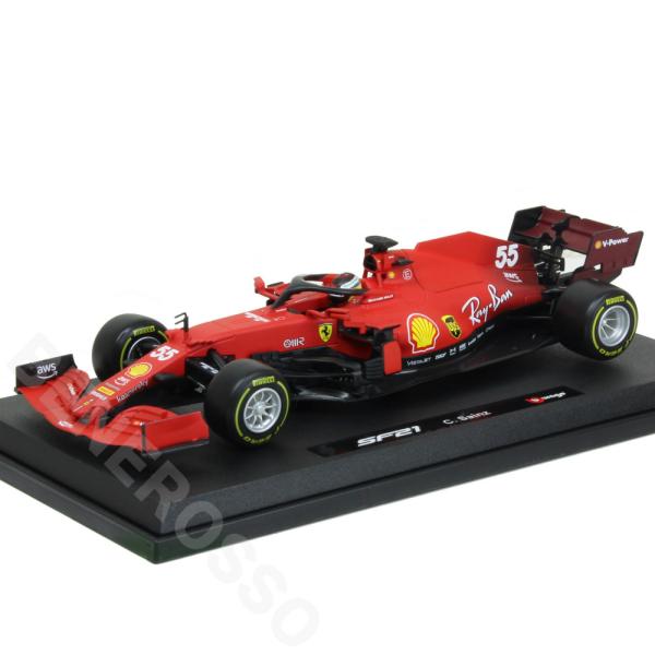 モデルカーとトイカーの中間で手軽に楽しめるブラーゴ製・グランプリ：2021年　・マシン名　：Ferrari SF21・ドライバー：カルロス・サインツ・タイヤ　　：ミディアム■商品スペック対象年齢：14歳以上メーカー：BBURAGO(ブラーゴ...