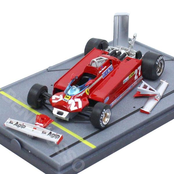 brummのダイキャスト製モデルカー。1981年のフェラーリ126CKの走行イベント風景をモデル化■商品スペックメーカー：Brumm(ブルム)/ダイキャスト製スケール：1/43（車体長：約10cm）ボディカラー：レッド可動パーツ：なし透明ケ...