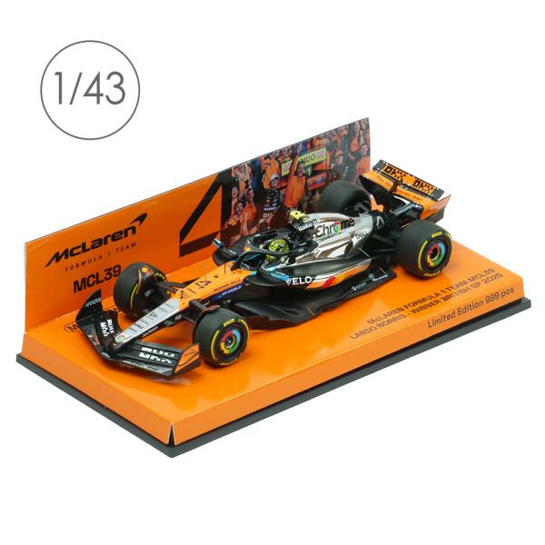 マクラーレン・フォーミュラ1チーム MCL39・グランプリ：2025年 イギリスGP 優勝・マシン名　：MCL39・ドライバー：ランド・ノリス・タイヤ　　：ミディアム予選３位　決勝１位■商品スペック対象年齢：14歳以上メーカー：MINICH...