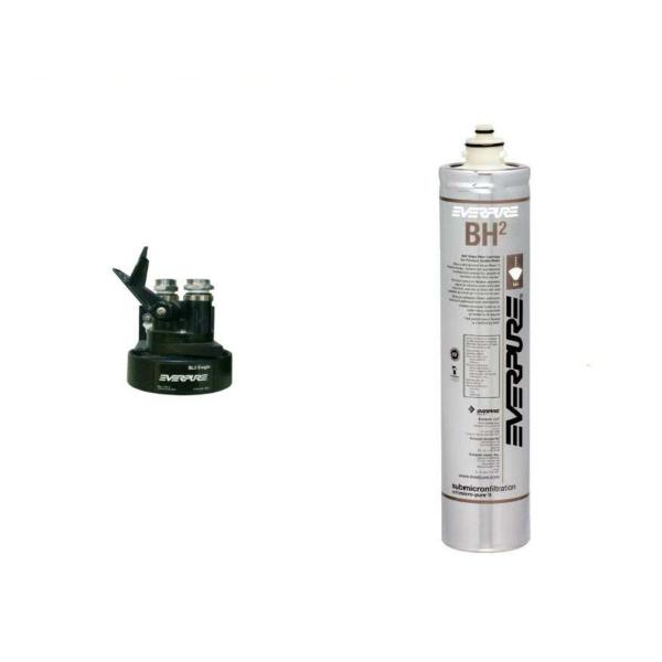 新規設置に必要な給水ヘッドと浄水器カートリッジのセット品です！ コンパクトフィルタでスケール（カルシウム結晶）堆積防止効果があります。スチーマーやコーヒーマシン、エスプレッソマシンの前処理としてお勧めです。ろ材はマイクロピュアとマイクロフィ...