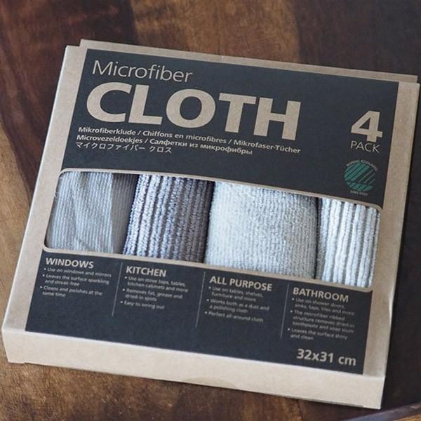 窓用、キッチン用、住居用、バスルーム用、4種類のマイクロファイバーが入ったお得なセットサイズ: 各クロス: (約)W32×H31cm　　パッケージ: (約)W19×D3.5×H20.5cm素材・材質:ポリエステル、ポリアミド関連ワード：SM...