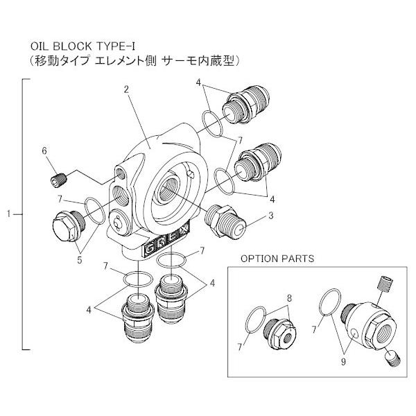 オンラインショッピング トラスト GReddy オイルクーラー用リペアパーツ オイルブロック サーモ内蔵 M20xP1.5 AN10 CODE:12401126 kochi-ot.main.jp