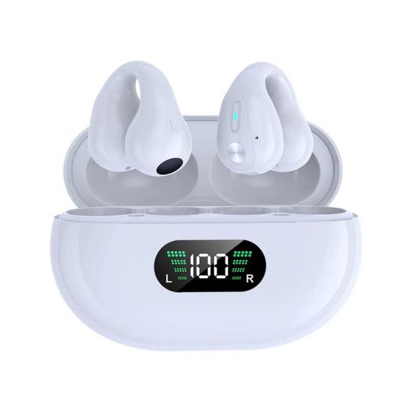 【商品名】　明誠 Bluetooth イヤホン 骨伝導 ワイヤレスヘッドセット Bluetooth 5.3 イヤーカフ構造 挟んで快適装着 耳を塞がない 【商品説明】　・?yBluetooth5.3?z?A?b?v?O???[?h????B...