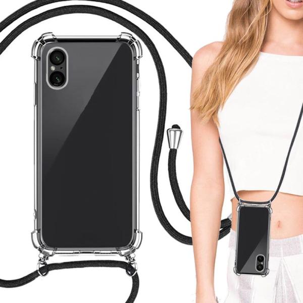 【商品名】　Xperia 5 V ケース クリア 透明 カバー Xperia 5V ショルダー 掛縄け ストラップ付き 斜めがけ 携帯ケース 適用 エク 【商品説明】　・?y??p???d?l?z?F?{???i?????????v?A??...