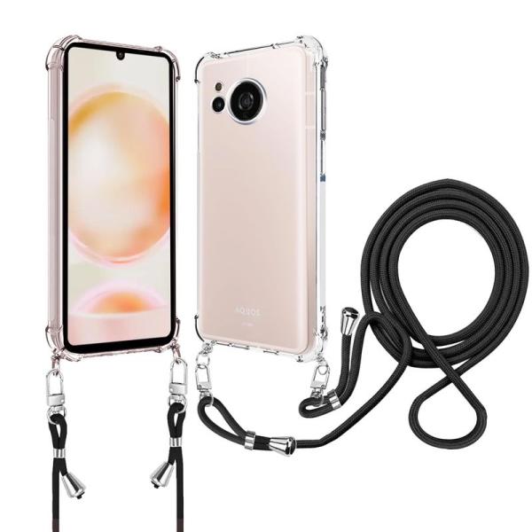 【商品名】　AQUOS Sense 8 用 ケース カバー 軽量 TPU ソフト クリア 肩掛け 首かけ 紐付き 調節可能 取り外し可能 NOUKAJU 【商品説明】　・?y ?X?}?z???????????h?~??I ?z ?X?}?...