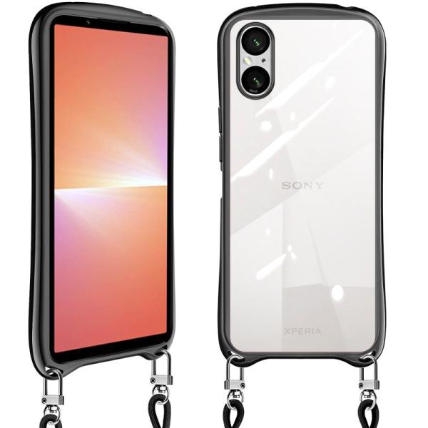 【商品名】　Xperia 5 V ケース ショルダー クリア xperia5v SO-53D SOG12 スマホケース カバー 耐衝撃 肩掛け 首掛け  【商品説明】　・?y?l?b?N???X?P?[?X?z?V???R???P?[?X?...