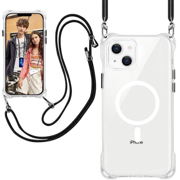 【商品名】　ONEFAV iPhone 15Pro 用ケース クリア MagSafe対応 ストラップ ショルダー マグネット搭載 あいほん15プロカバー 【商品説明】　・???y2023?A?b?v?O???[?h??MagSafe???&...