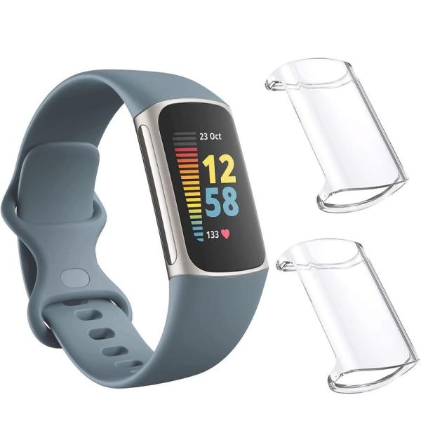 【商品名】　2 Pack Haotop ケース Compatible for Fitbit Charge 6/Charge 5,TPU超薄型オールラウン 【商品説明】　・????@??FCharge 6/Charge 5 (Not for ...