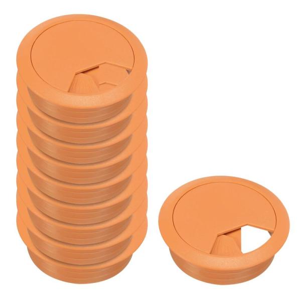 【商品名】　YOKIVE 10個入り デスク配線穴カバー プラスチックグロメット 電線ホルダーカバー 家庭オフィス用 50mm オレンジ 【商品説明】　・?ゲ???? - ?T?C?Y???C???????A???????O??T?C?Y?...