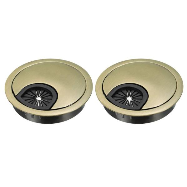 【商品名】　YOKIVE 2個入り 配線穴キャップ 穴キャップ デスクワイヤーオーガナイザー 亜鉛合金 家庭オフィス用 60mm ブロンズ 【商品説明】　・?ゲ???? - ?T?C?Y???C???????A???????O??T?C?Y...