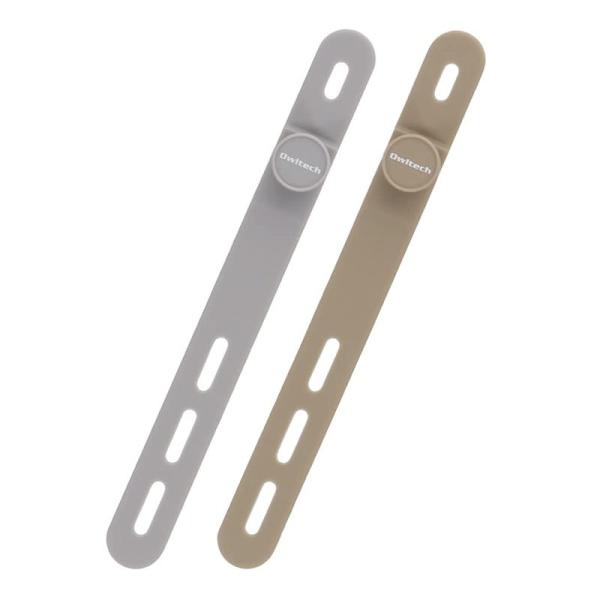 【商品名】　オウルテック シリコンケーブルバンド ソフトな手触り 繰り返し使用可能 イヤホン/ヘッドホン/目印にも 2色×各1本セット クールグレー モ 【商品説明】　・3???????p?????Q?F?S??120mm??P?[?u??...